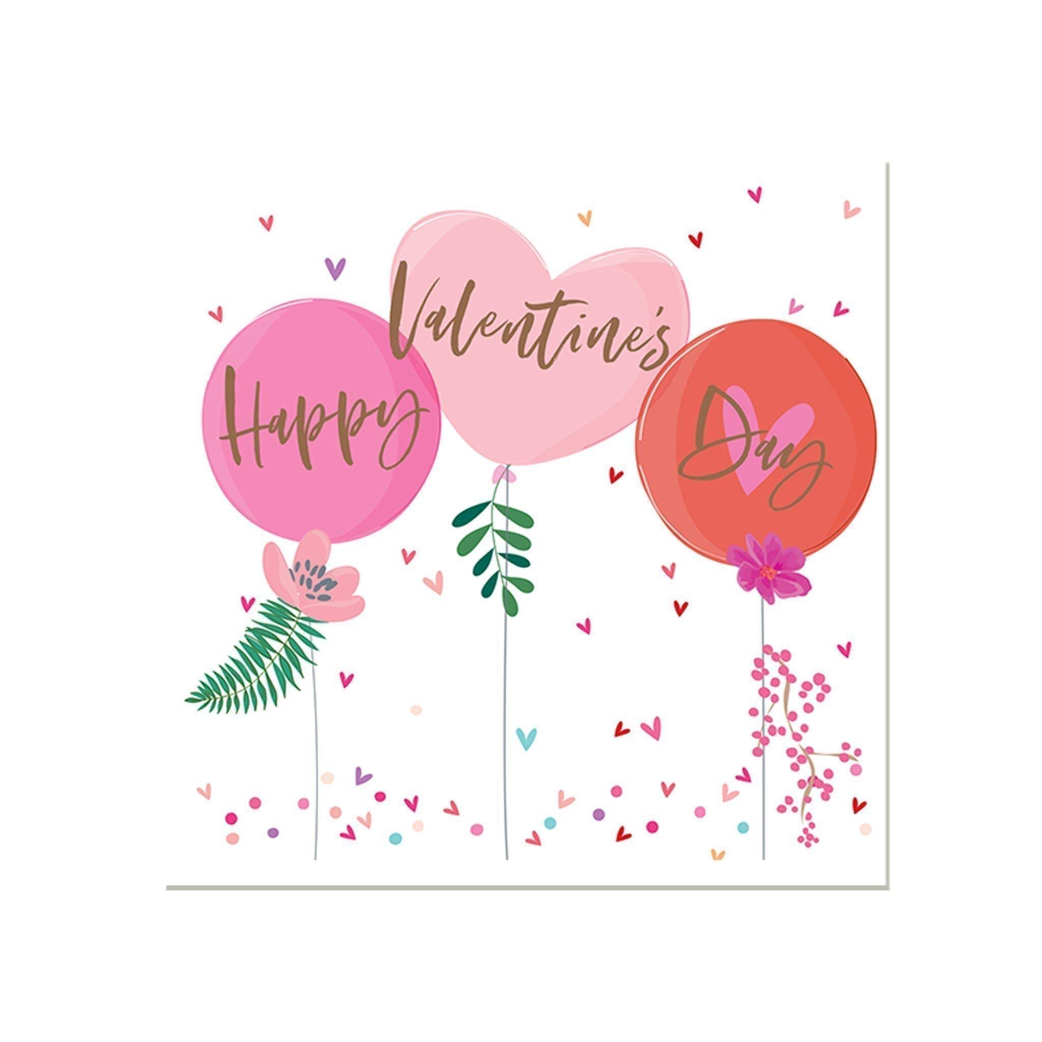 Valentine Card - Balloons Happy Valentines Day | Klosh Gift Online – KLOSH