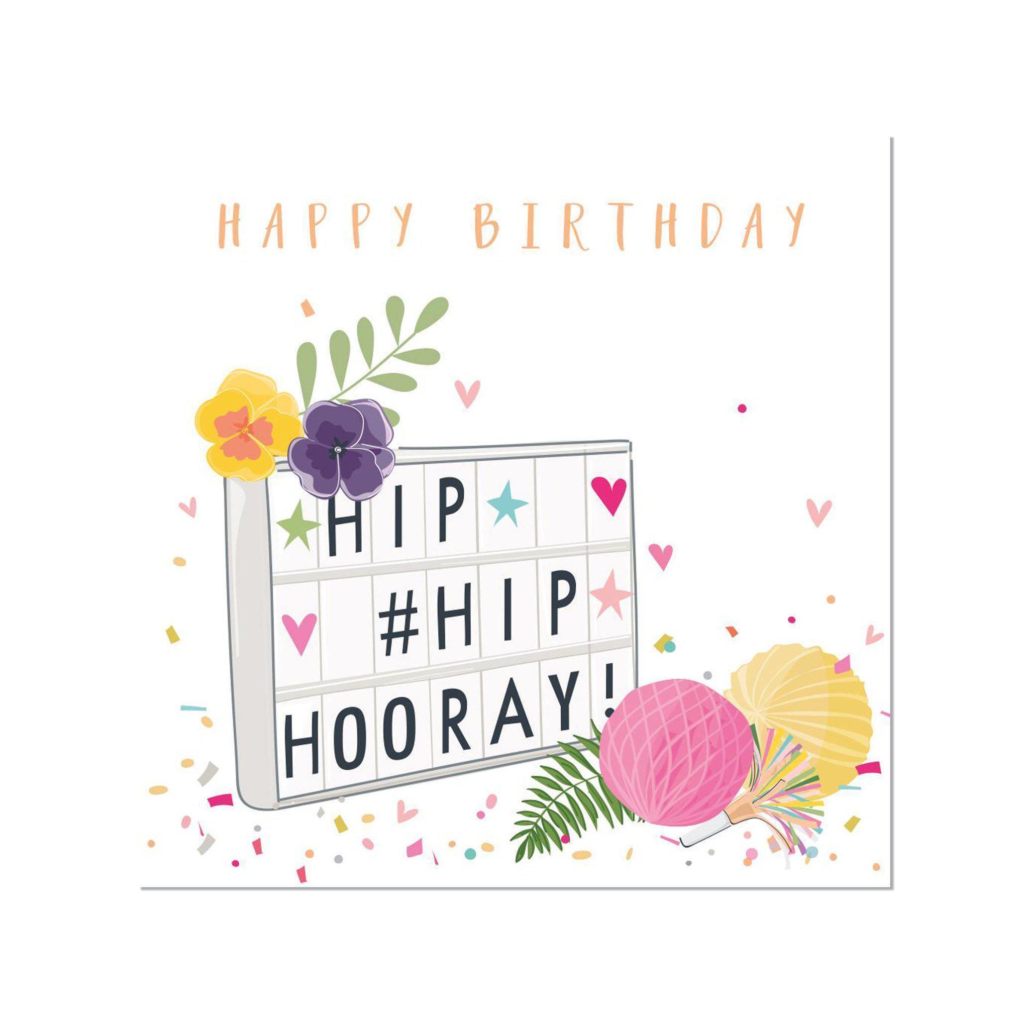 Card - Birthday Hip Hip Hooray I Klosh Greeting Cards Online – KLOSH