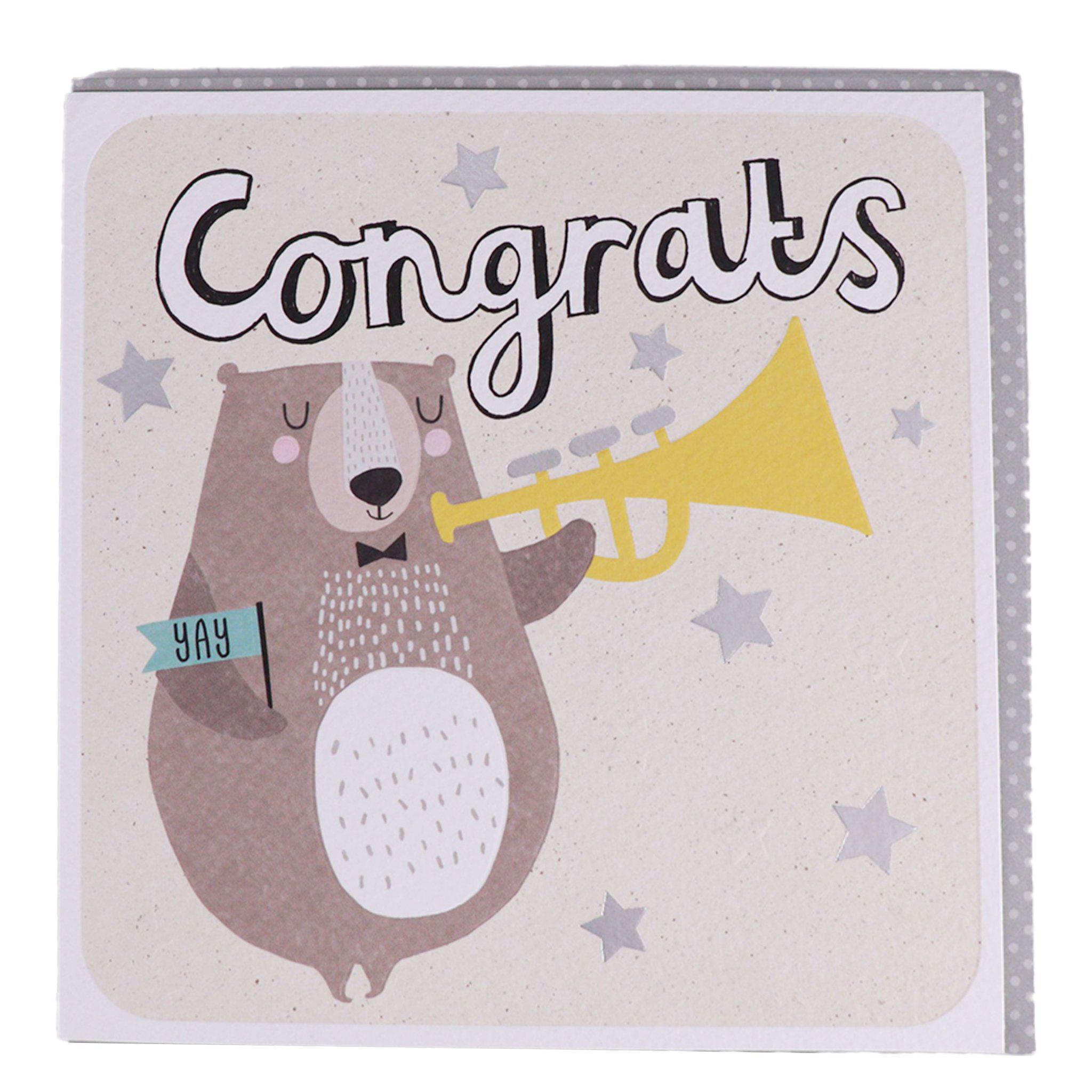 Card - Congrats Bear I Klosh Online Gift and Lifestyle Shop – KLOSH