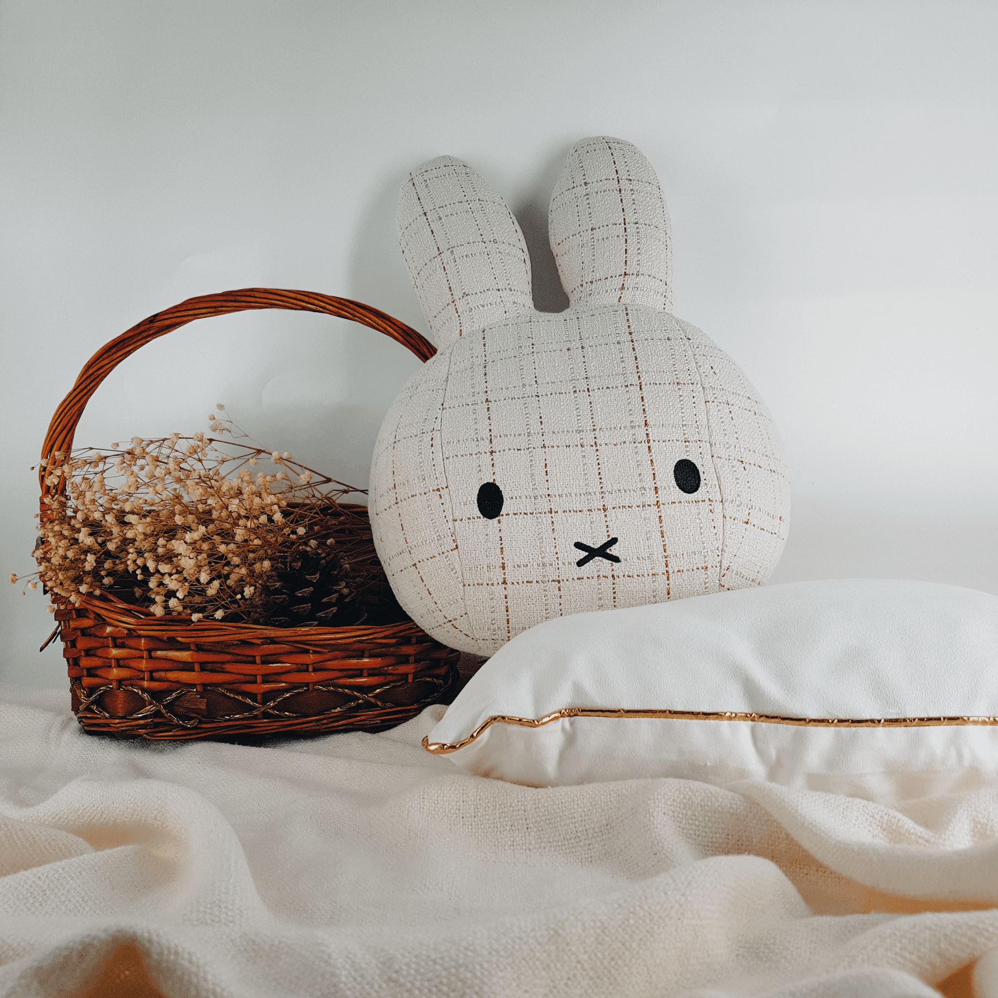 Miffy - Pewter Corduroy Head Cushion | Miffy Shop - Klosh Gift Online ...