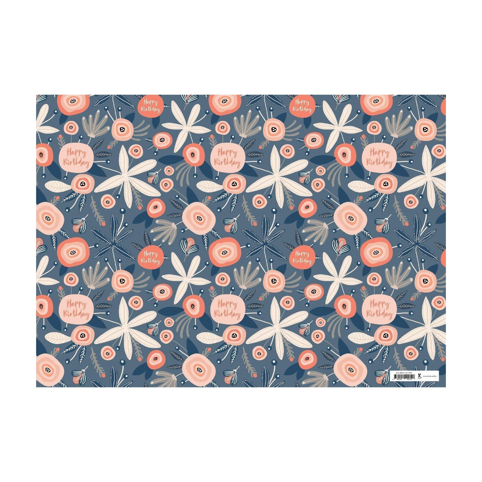 Wrapping Paper - Happy Birthday Flowers I Klosh Gift Store