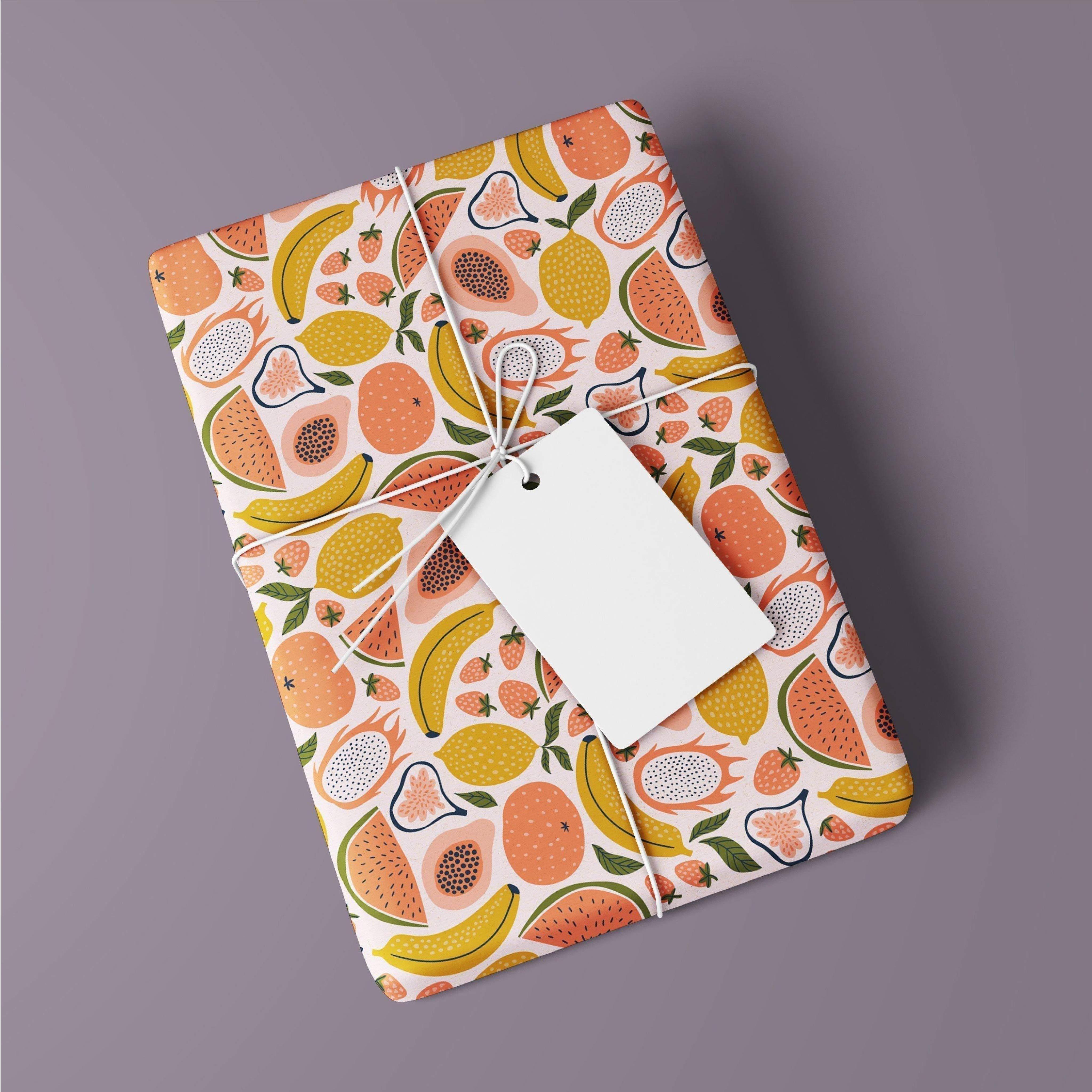 Wrapping Paper - Tropical Fruits I Klosh Gift Store – KLOSH