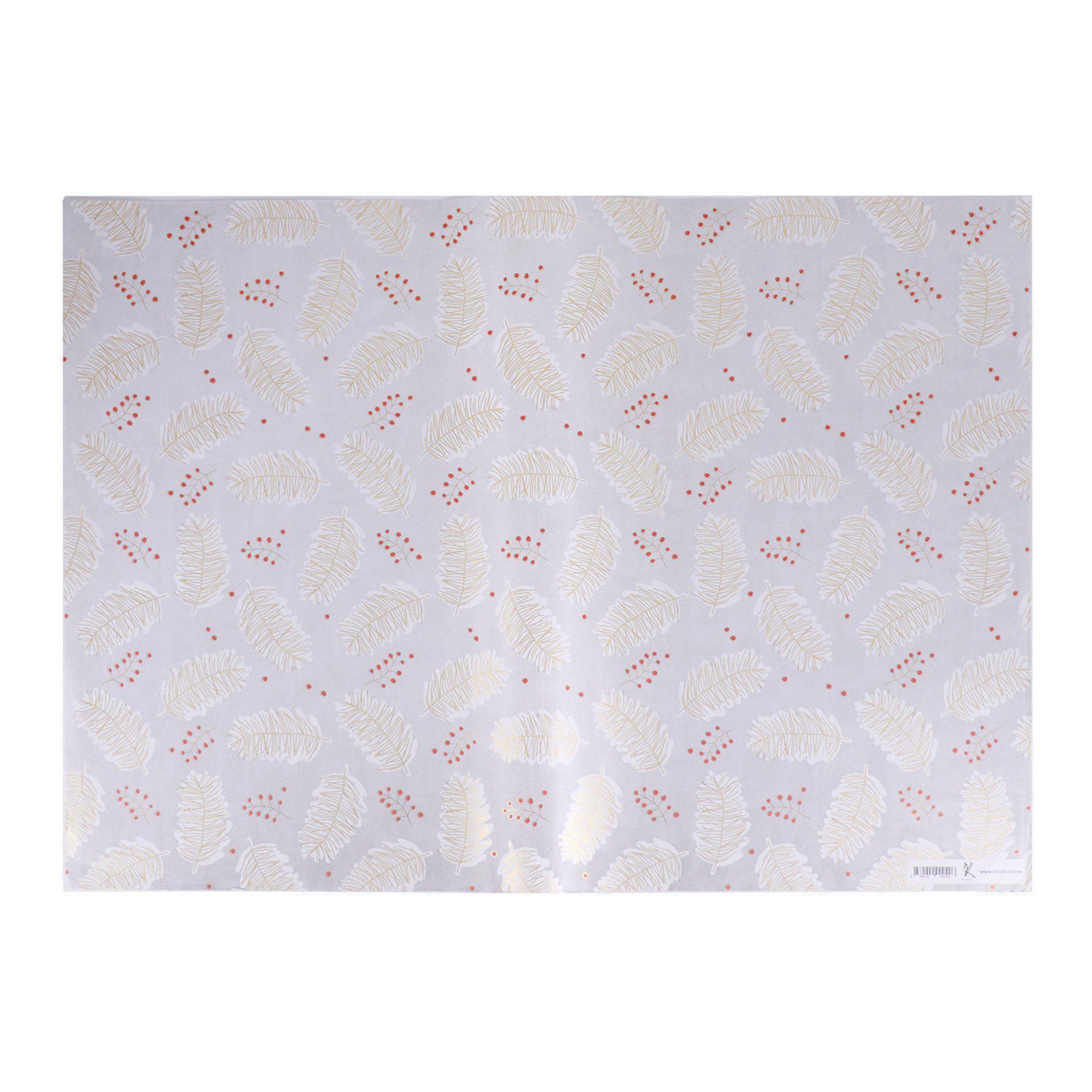 Wrapping Paper - White Feather Glitter I Klosh Wrapping Paper – KLOSH